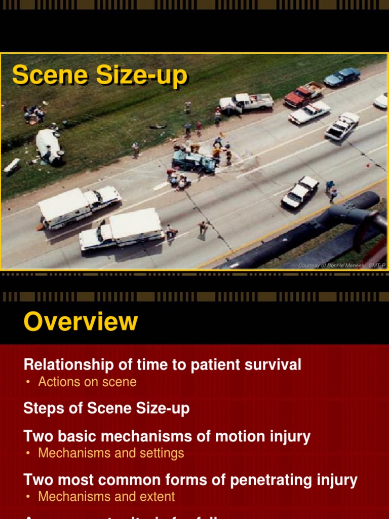Scene Size-Up: Courtesy of Bonnie Meneely, EMT-P | PDF | Major Trauma ...