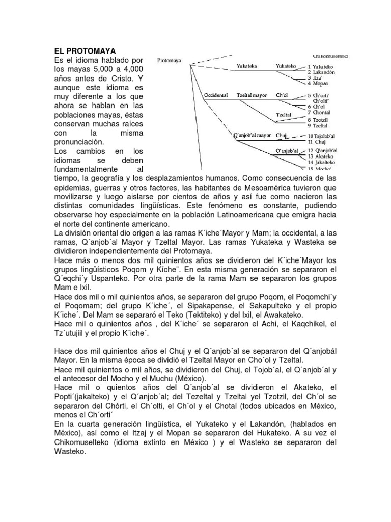 Definición y evolución del Protomaya | PDF
