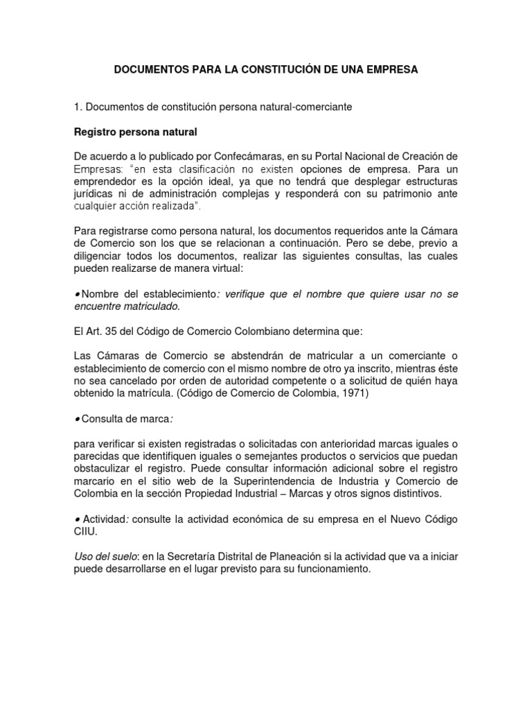 Documentación y Constitución de Una Empresa | PDF | Marca comercial | Gobierno