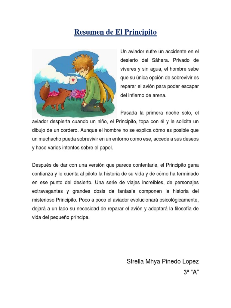 Resumen de El Principito | PDF