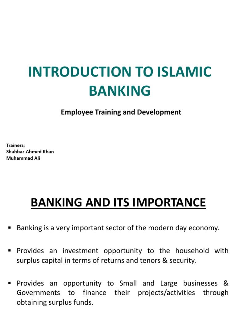 Introduction To Islamic Banking | PDF | Islamic Banking And Finance | Lease