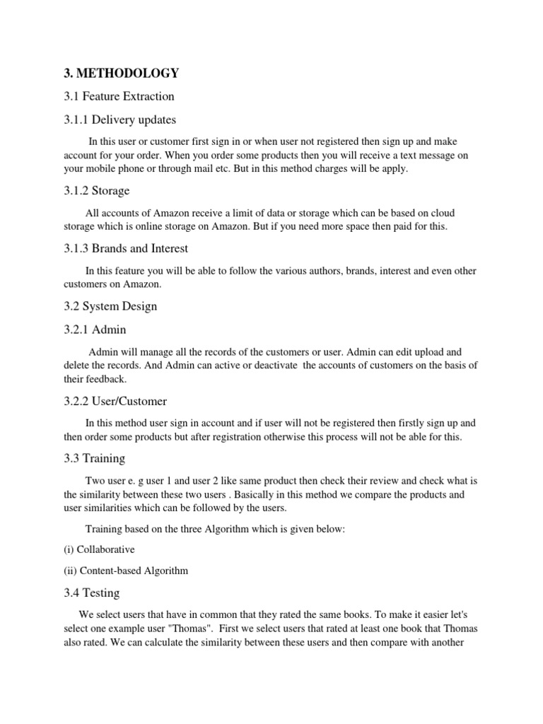3.1 Feature Extraction 3.1.1 Delivery Updates: 3. Methodology | PDF ...