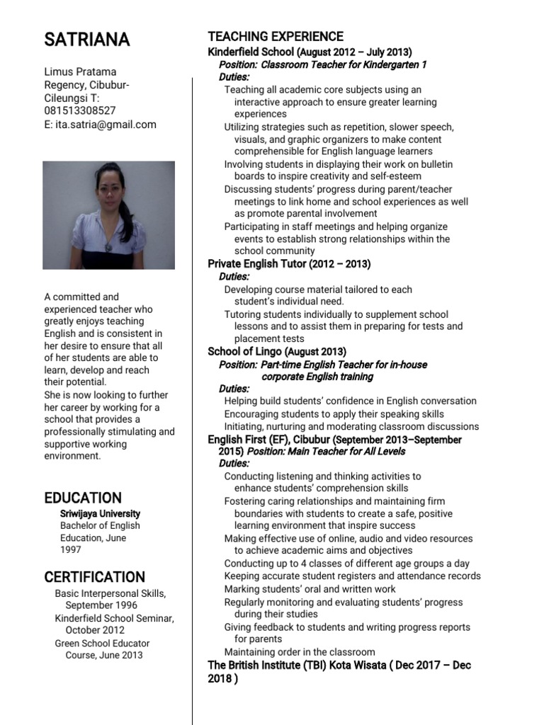 Satri ANA: Teachi Ngexperi Ence | PDF