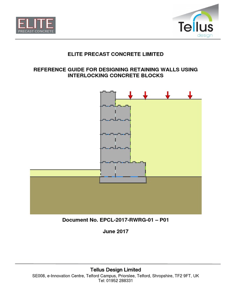 Retaining Wall Concrete Blocks Legato | PDF | Drainage | Friction