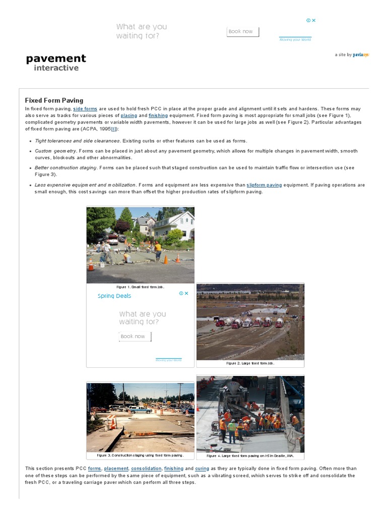 Fixed Form Paving - Pavement Interactive | PDF | Road Surface | Shape