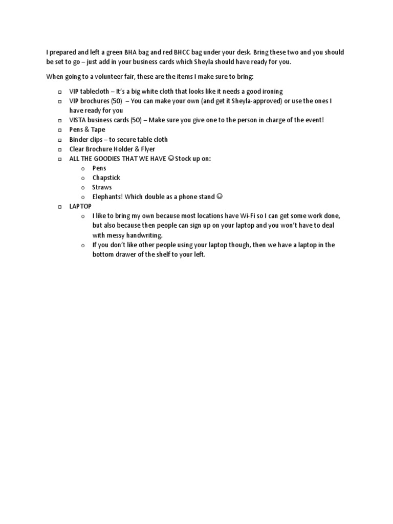 Tabling Materials | PDF