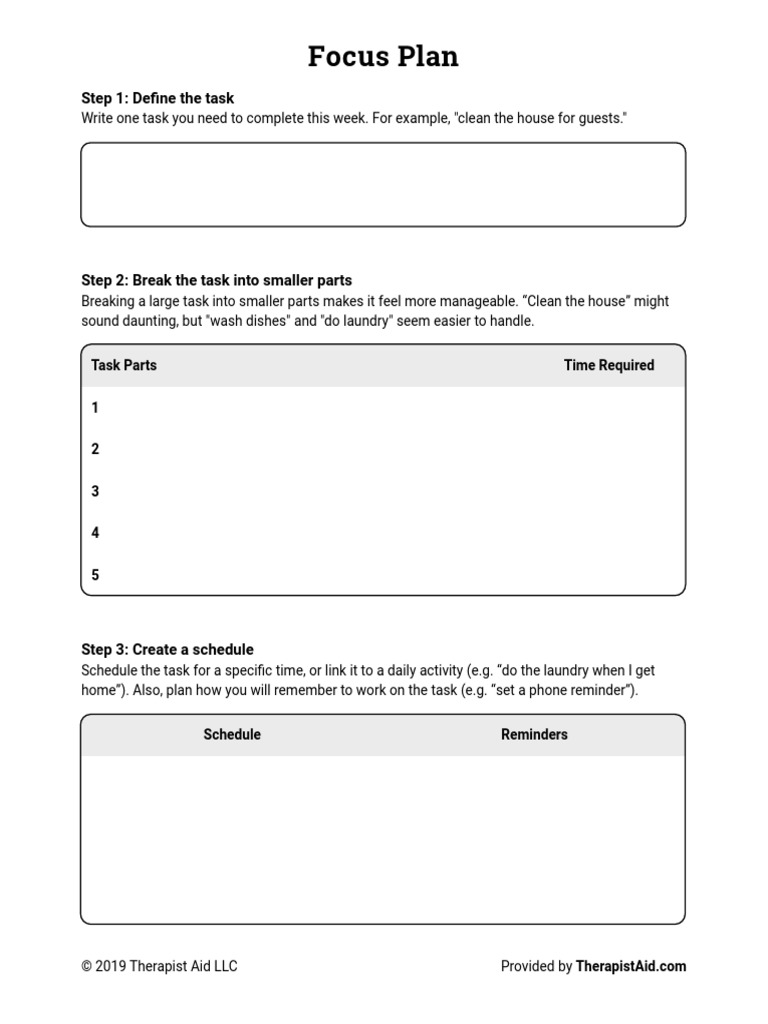 Adhd Focus Plan PDF