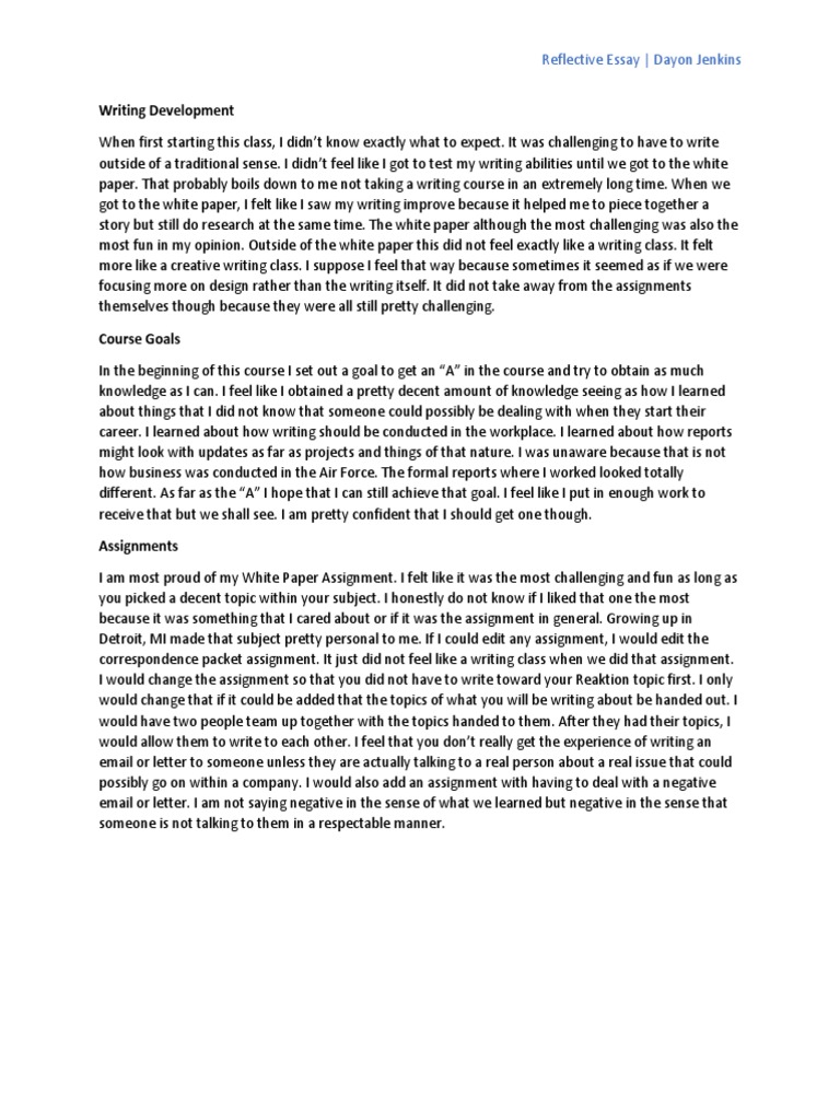 Reflection Essay | PDF | Knowledge | Psychological Concepts