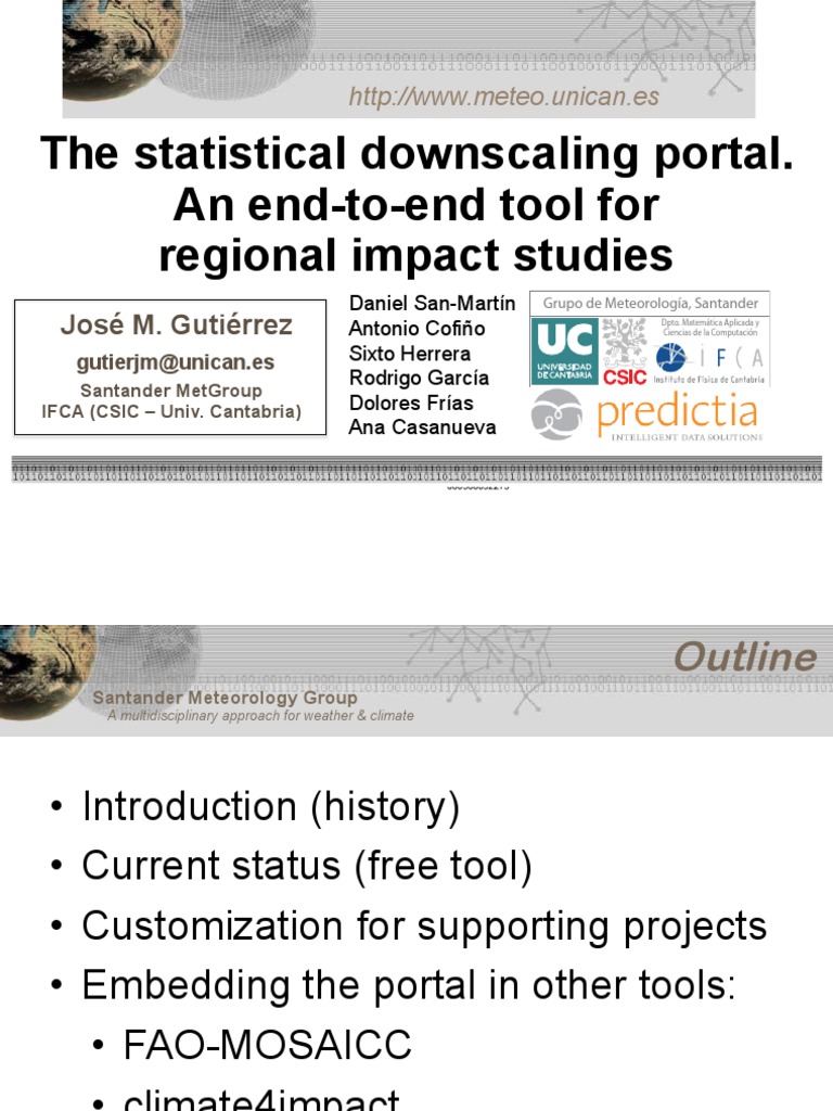Statistical Downscaling Portal | PDF | General Circulation Model | Climate