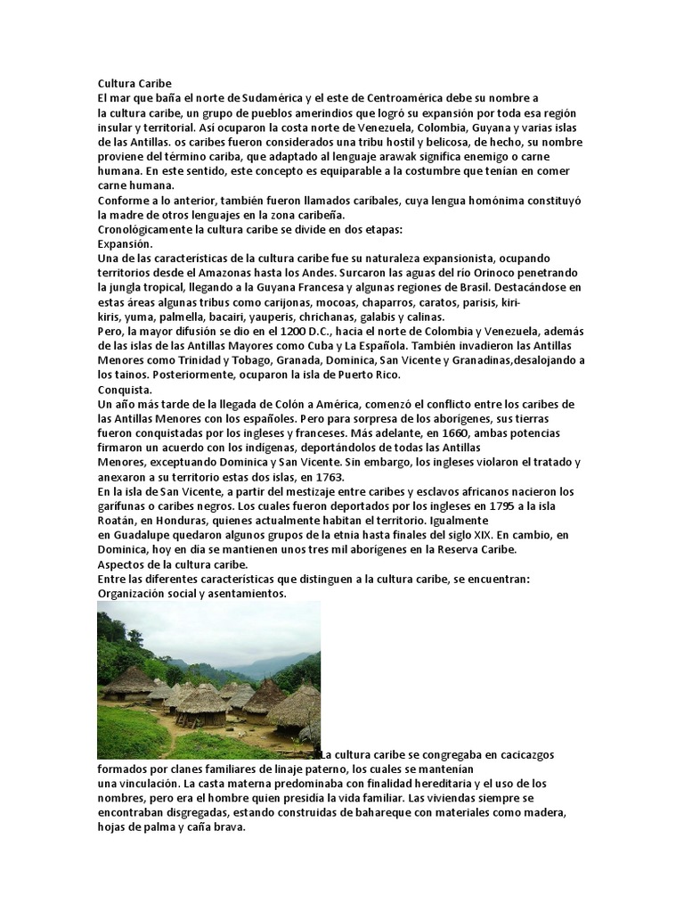 La Cultura Del Caribe | PDF | Pueblos Indígenas de las Américas