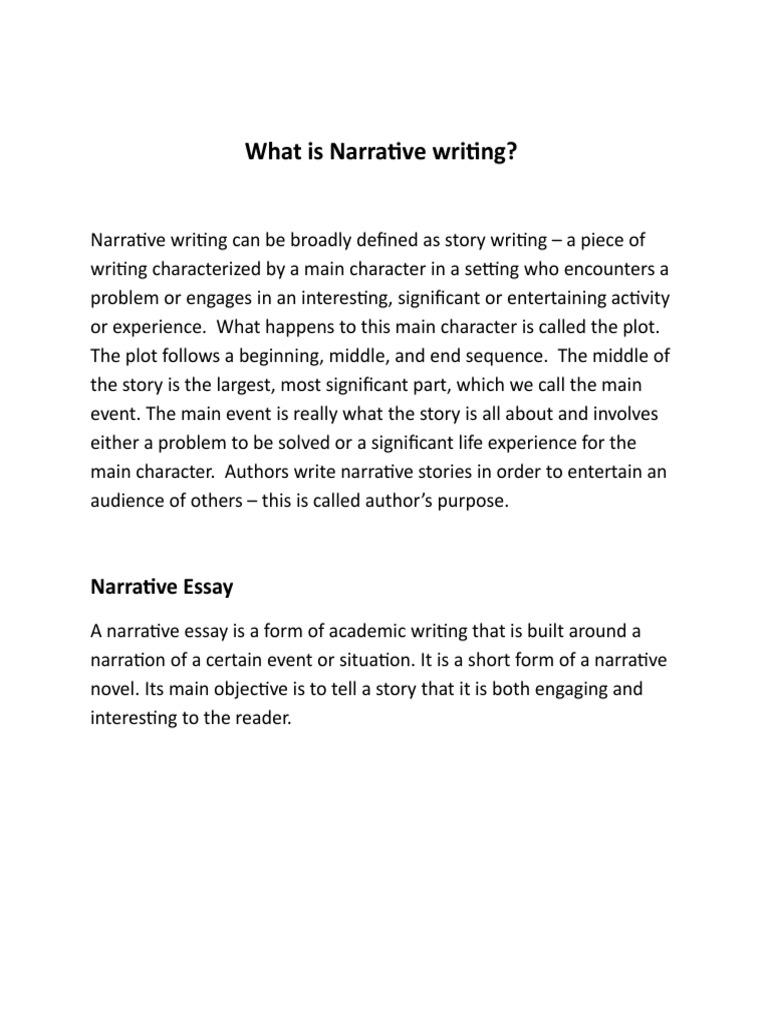 What Is Narrative Writing? | PDF | Narrative | Narration