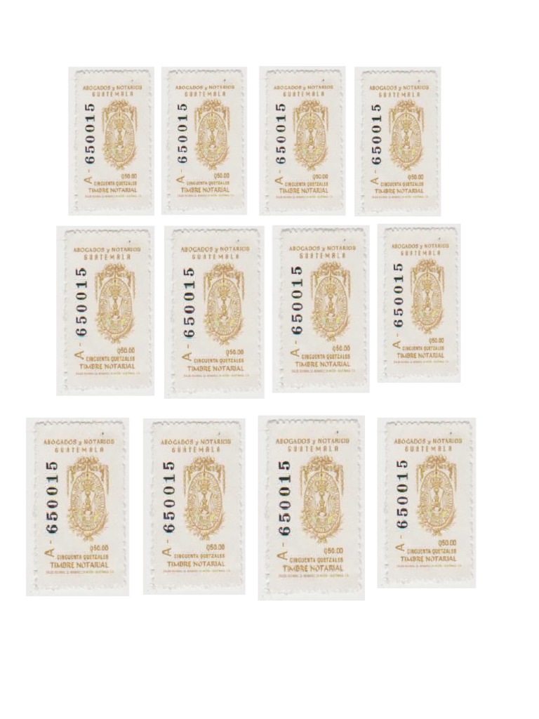 Timbres Notariales de 50 Quetzales | PDF