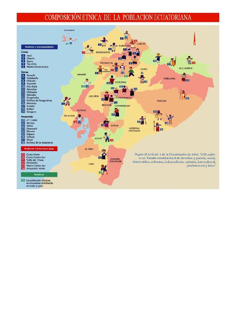 Mapa Ecuador Etnias Lenguas Lenguaje Idiomas | PDF