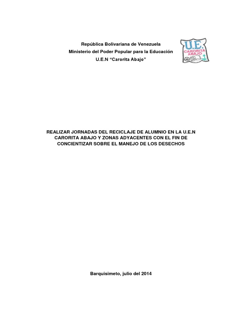 Reciclaje de Aluminio | PDF | Aluminio | Reciclaje