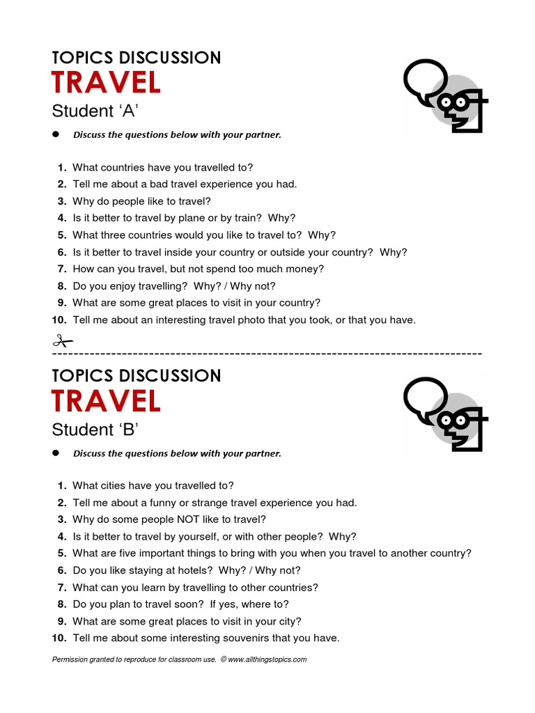 Travel Discussion Questions | PDF