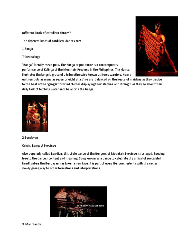 Cordillera Dance Types in the Philippines | PDF | Entertainment (General)