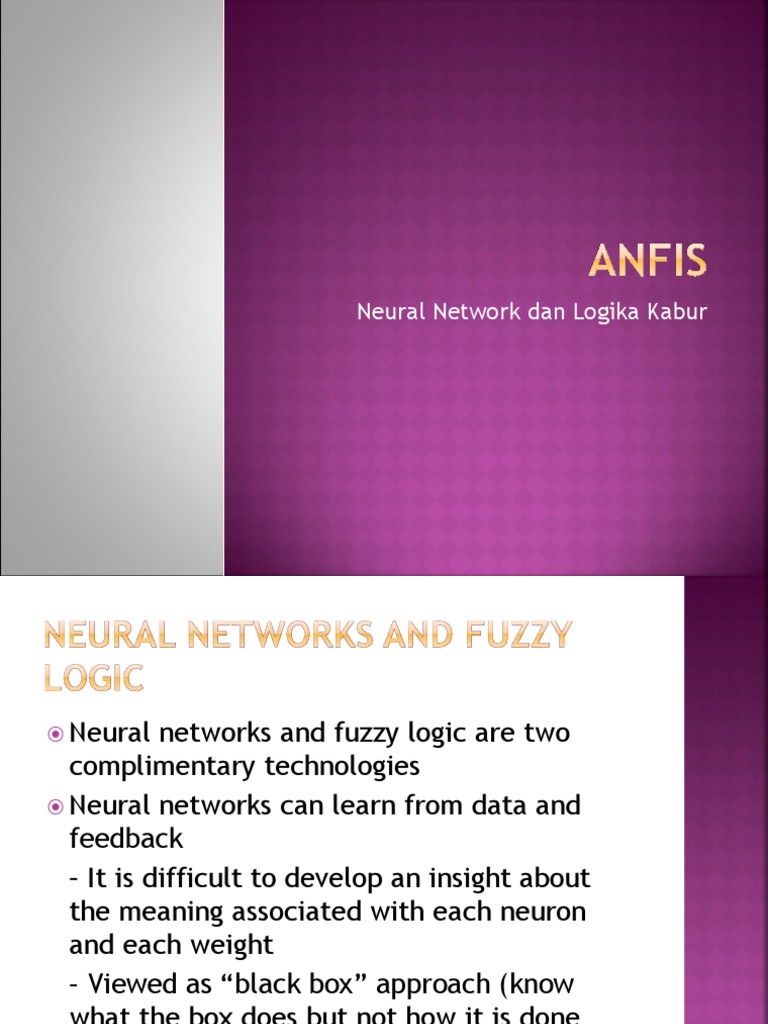 ANFIS Tutorial | PDF | Artificial Neural Network | Emerging Technologies