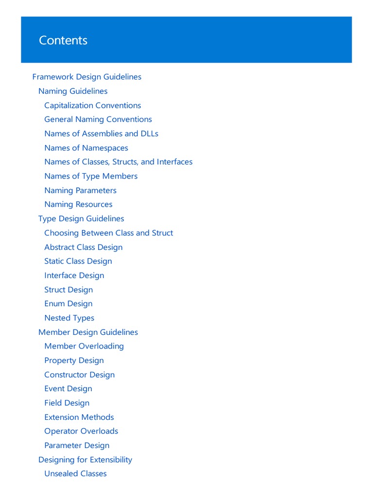 Framework Design Guidelines | PDF | Class (Computer Programming ...