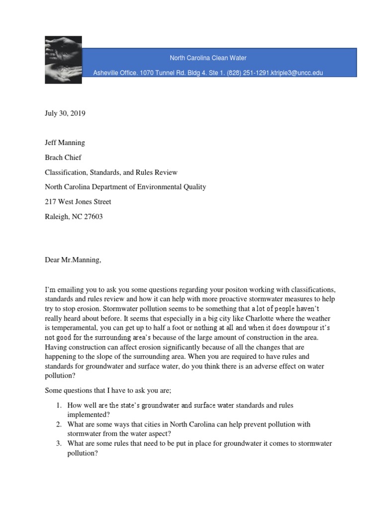 Request Letter Water Final | PDF