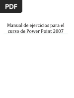 Ejercicios Curso PowerPoint Con Ejercicios Prácticos | PDF | Microsoft PowerPoint | Cuestionario