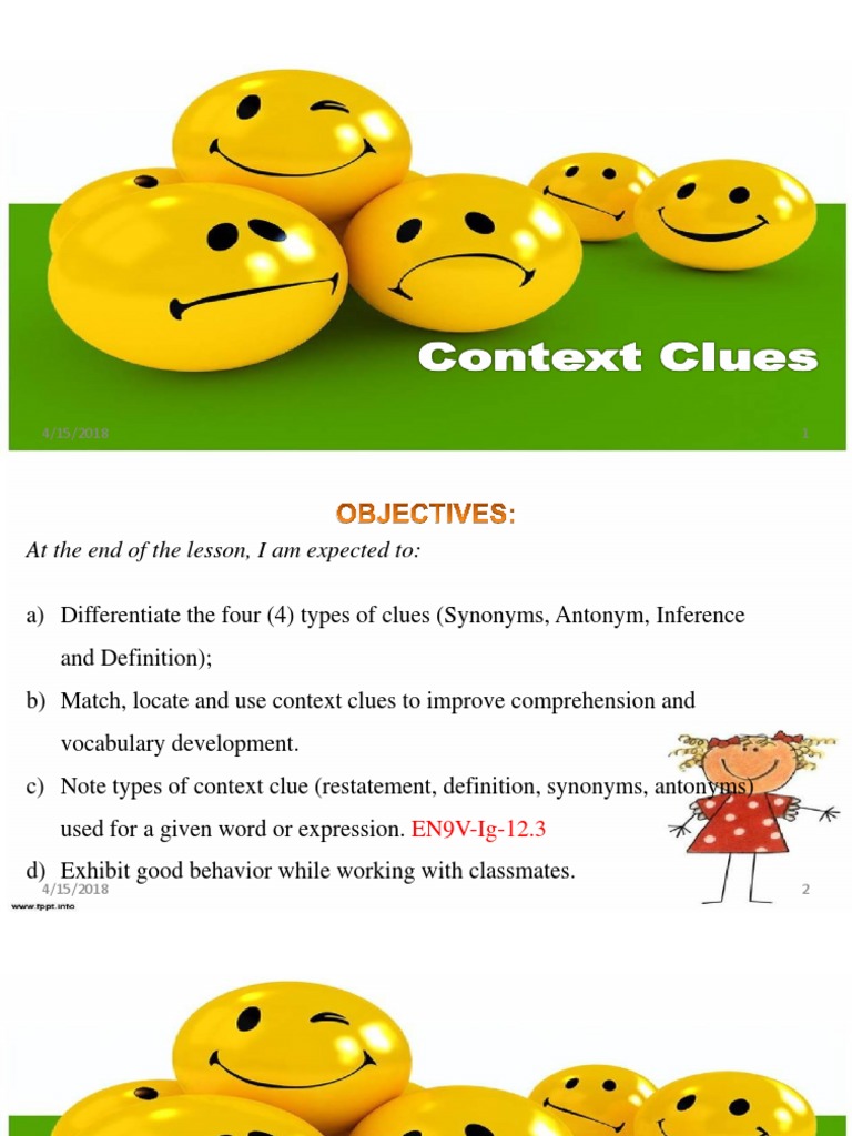 Context Clues | PDF | Linguistics | Semantics