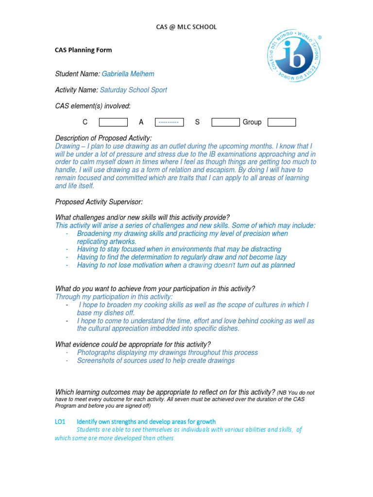 CAS Planning: Drawing for Stress Relief | PDF | Behavioural Sciences ...