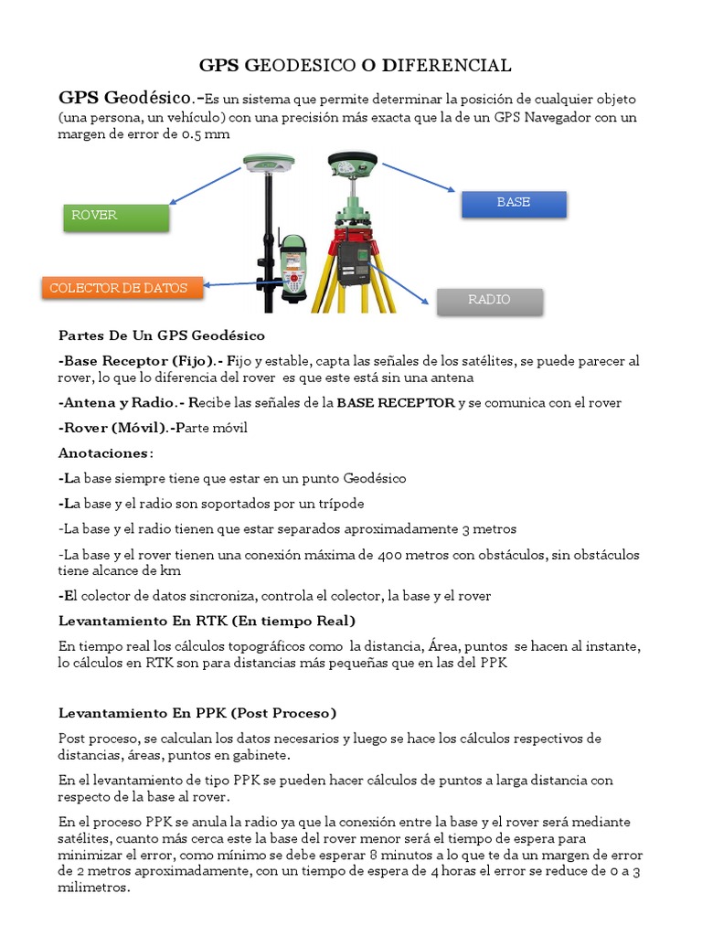 Gps Geodesico y Diferencial | PDF