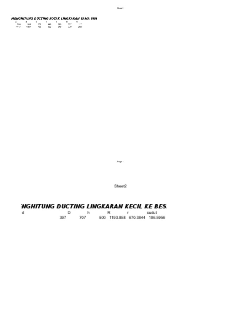 RUMUS Transisi Ducting | PDF
