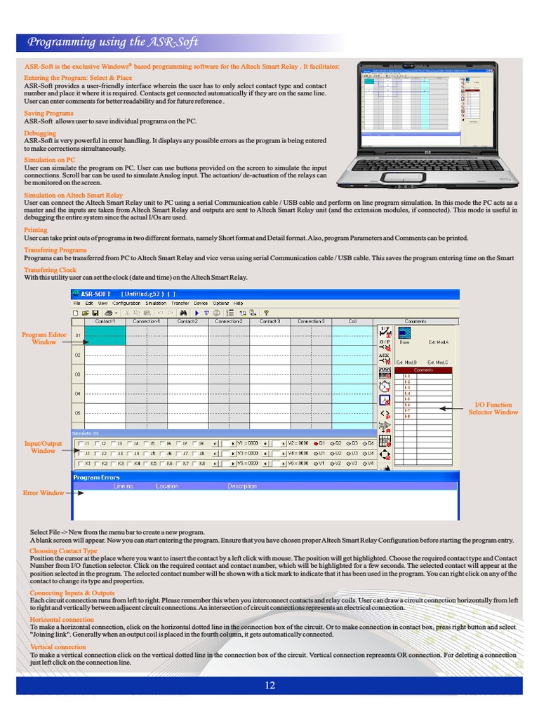 Programming Using The ASR-Soft | PDF | Relay | Computer Program