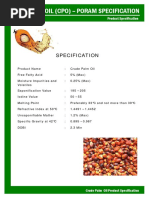 PORAM Standard Specification | PDF | Palm Oil | Liquids