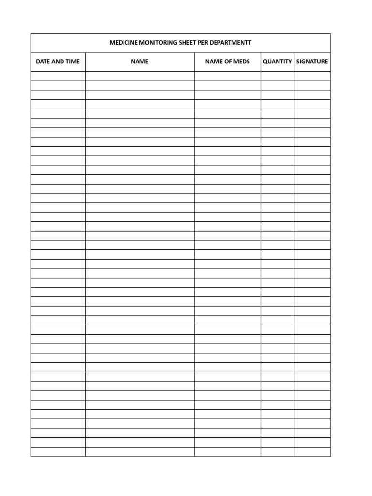 Medication Tracking Log | PDF | Science & Mathematics | Technology ...