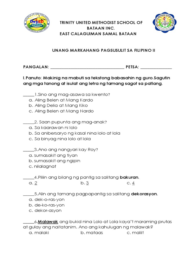 First Periodical Test | PDF