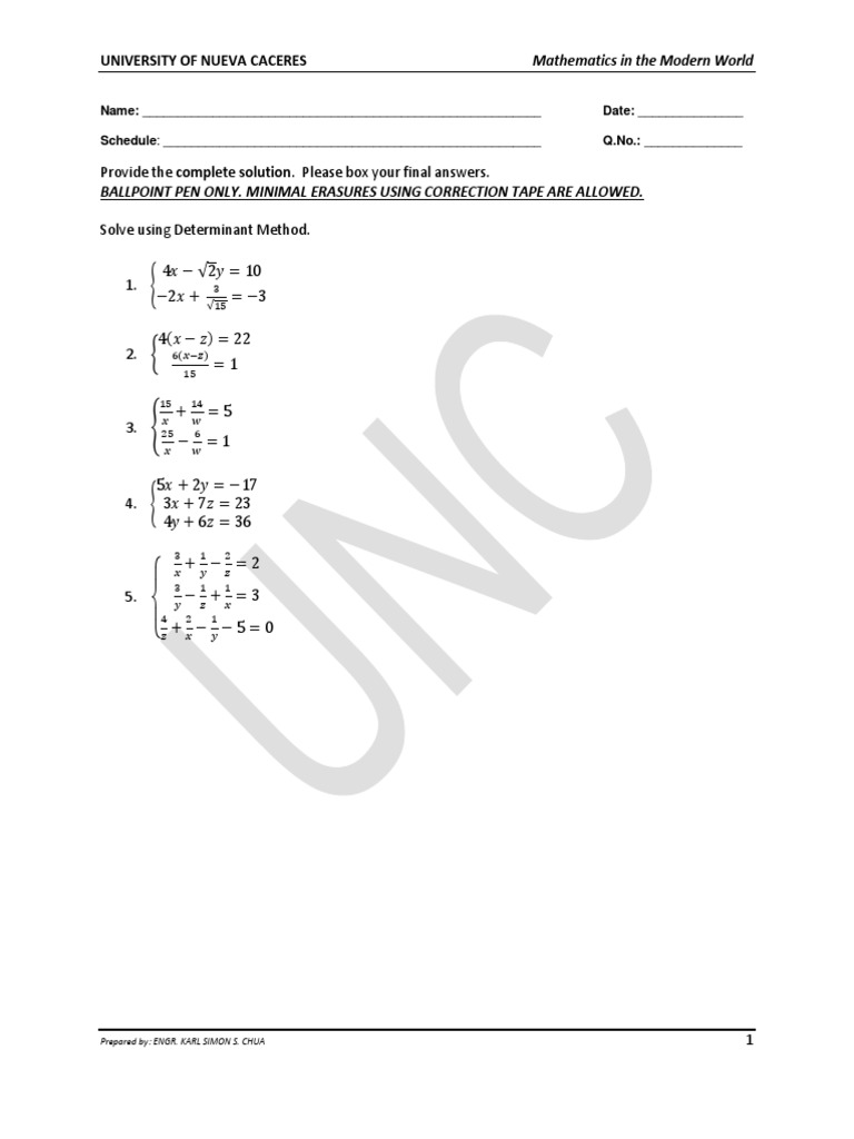 Provide The Complete Solution. Please Box Your Final Answers | PDF