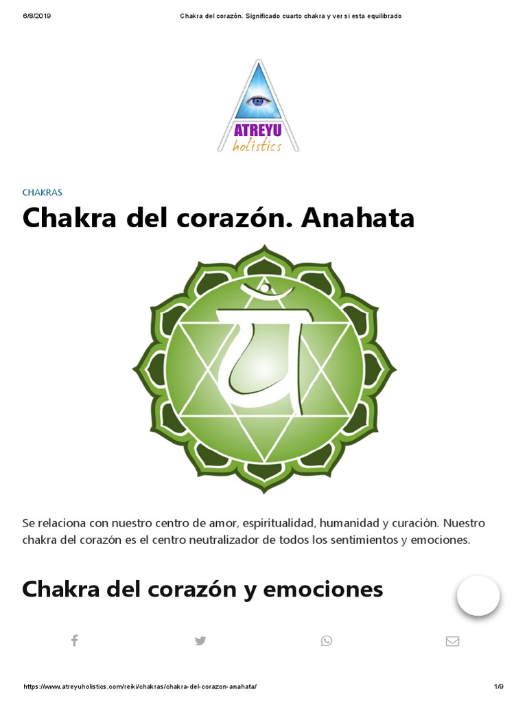 Significado y equilibrio del chakra corazón | PDF | Meditación ...