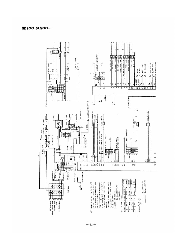SK200-1 Electrical Circuit Diagram PDF | PDF