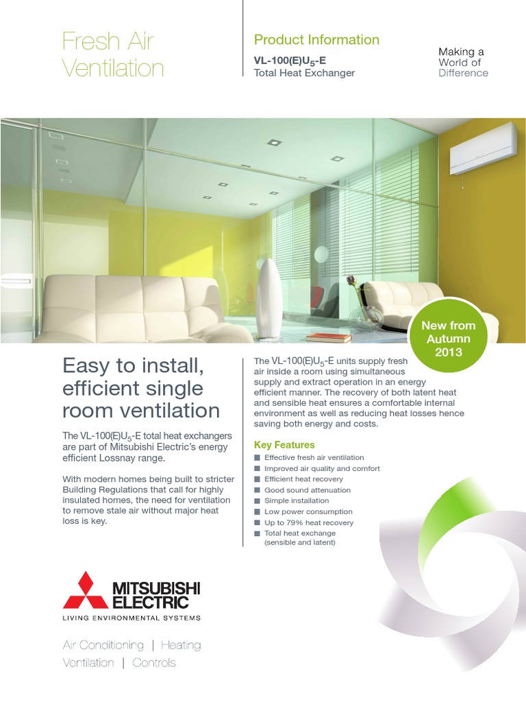 VL 100e | PDF | Ventilation (Architecture) | Heat Exchanger