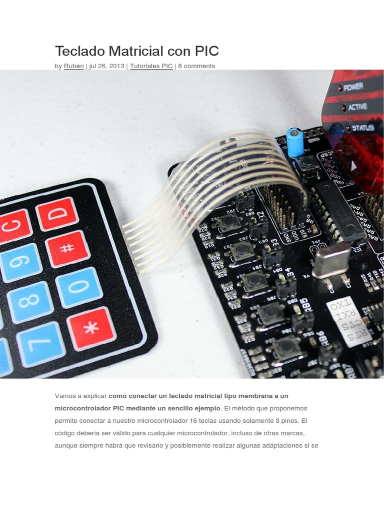 Teclado Matricial Con PIC | PDF | Microcontrolador | Teclado