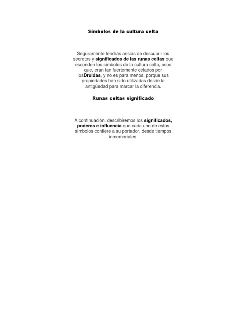 RUNAS | PDF | Celtas | Religión y creencia