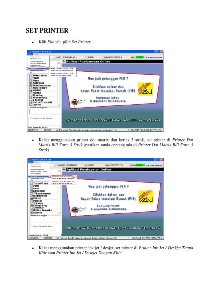 Panduan Set Printer untuk Berbagai Tipe | PDF | Komputer | Teknologi ...