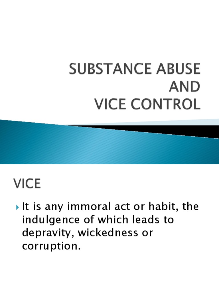 Drug Educ Vice Control | PDF | Gambling | Prostitution