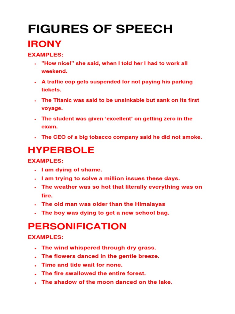 Figures of Speech with Examples | PDF | Poetry
