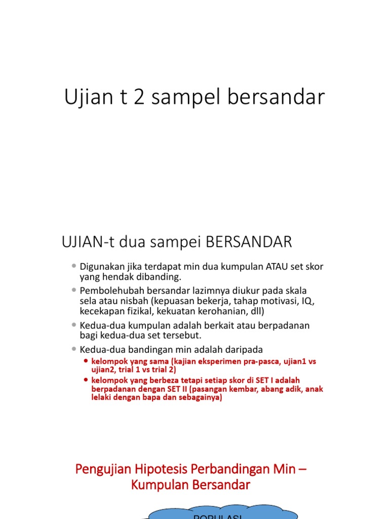 Ujian T 2 Sampel Bersandar | PDF | Data Collection | Scientific Method
