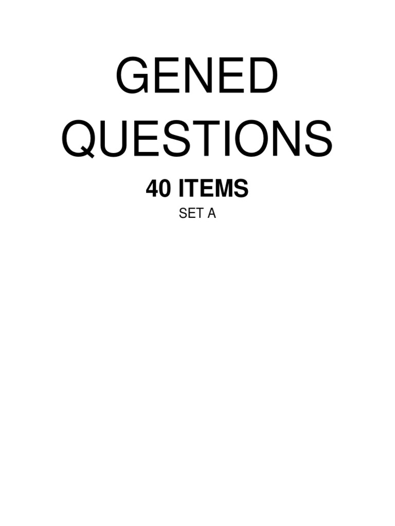 Gened Questions: 40 Items | PDF | Atmosphere Of Earth | Earth