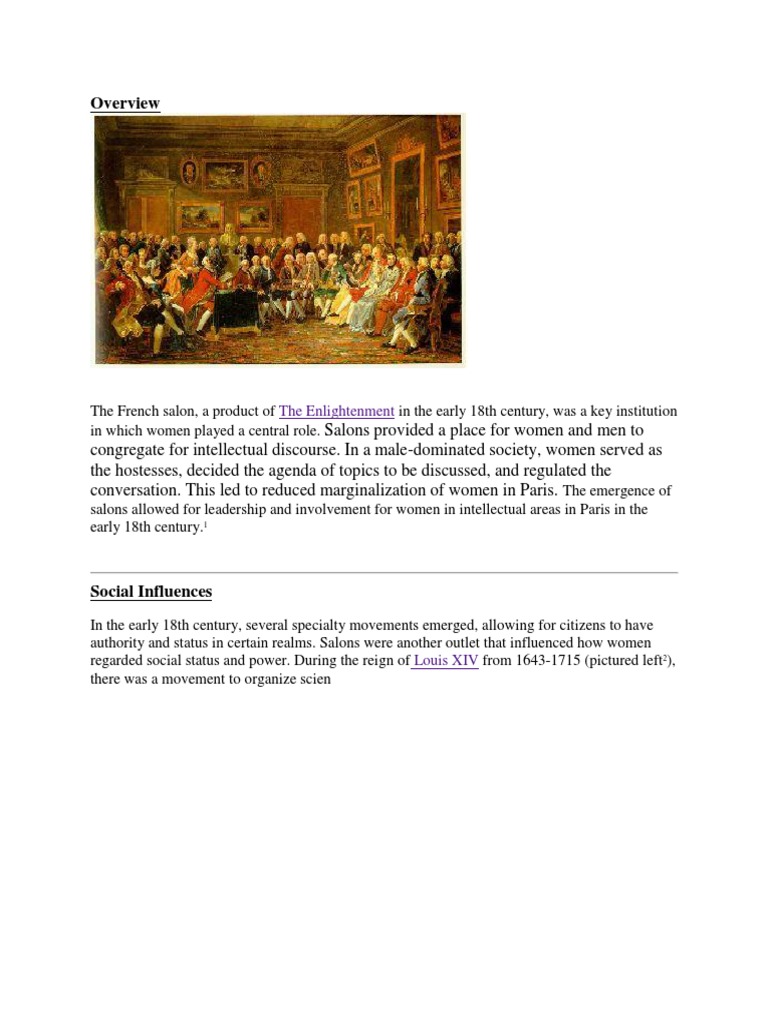 History of Salon | PDF | Age Of Enlightenment | Intellectual