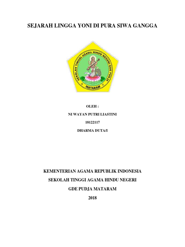 SEJARAH LINGGA YONI DI PURA SIWA GANGGA Putriiiii | PDF
