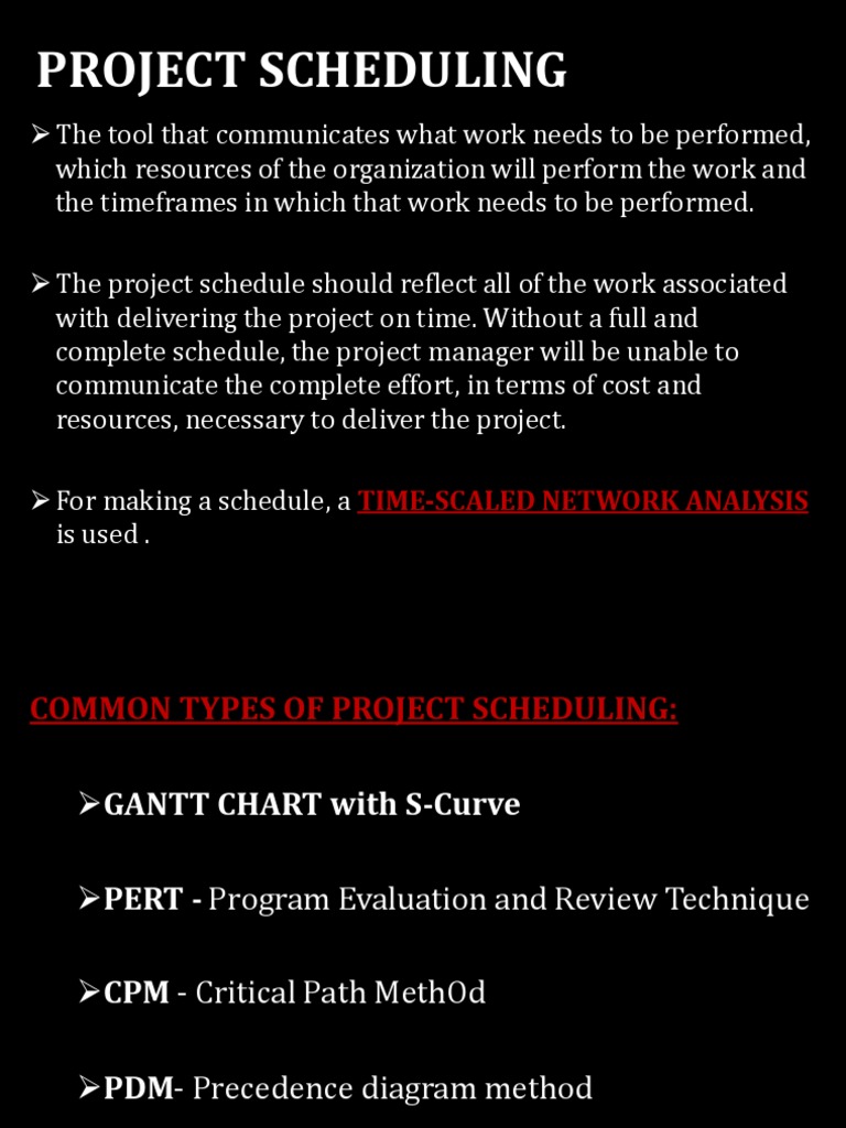 Project Scheduling: Time-Scaled Network Analysis | PDF | Analysis ...