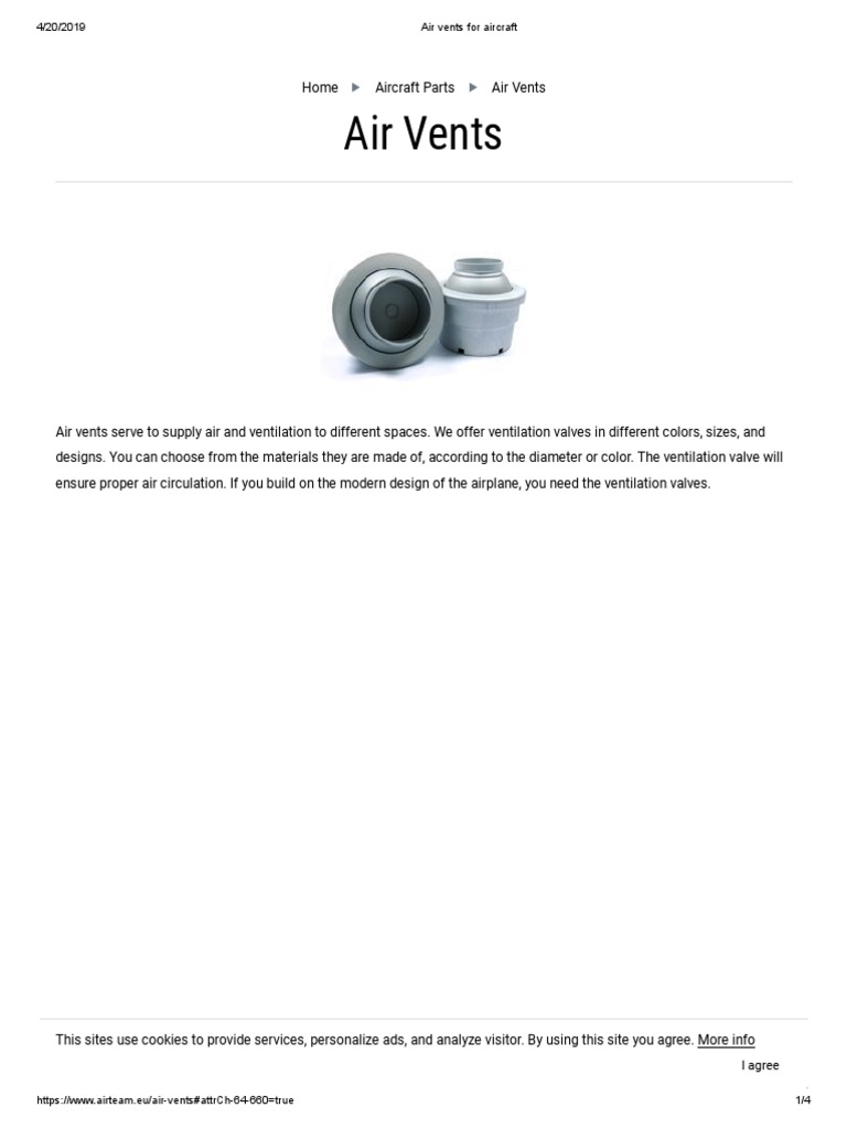 Air Vents For Aircraft | PDF | Ventilation (Architecture) | Chemical ...