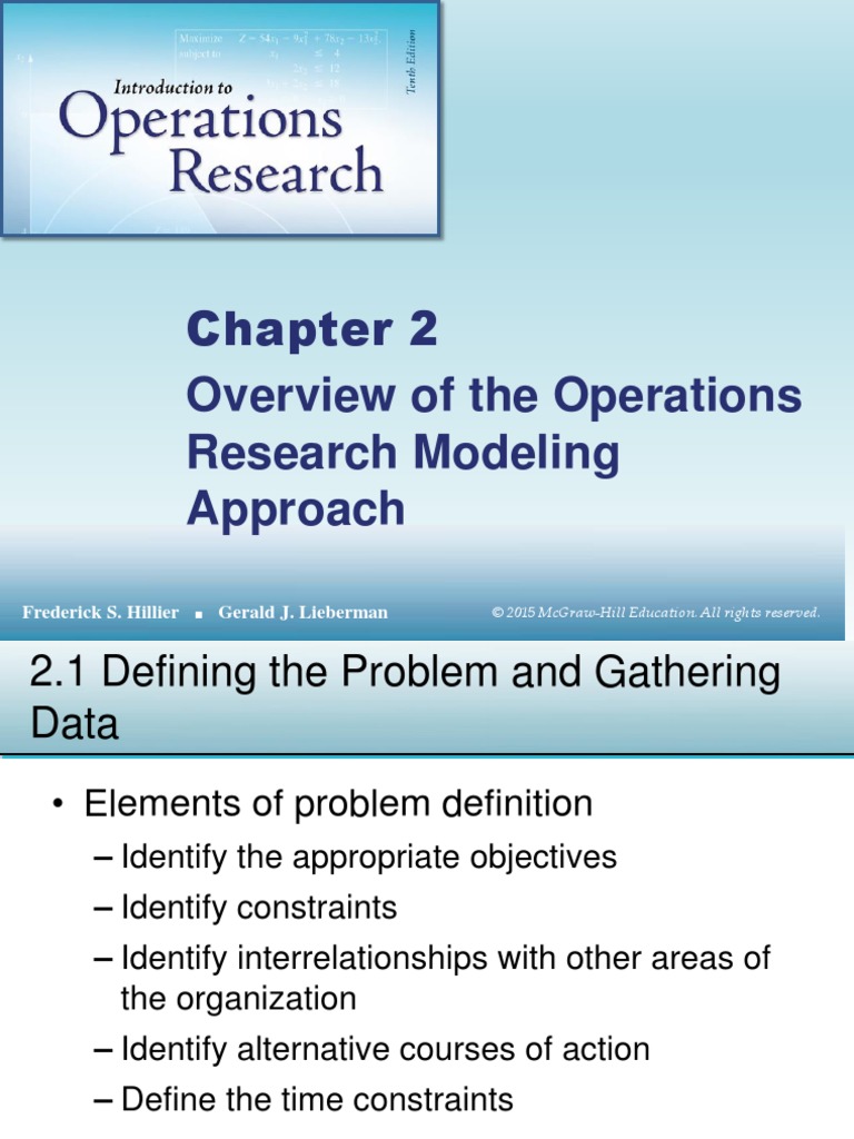 Hillier 10e Chlibro02 | PDF | Mathematical Model | Sensitivity Analysis