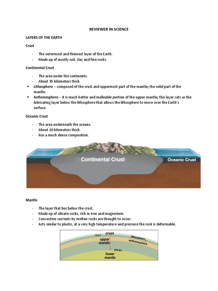 Reviewer in Science: Layers of The Earth Crust | PDF | Plate Tectonics ...