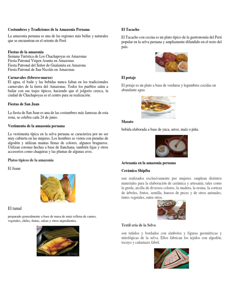 Costumbres y Tradiciones de la Amazonía | PDF | Selva amazónica ...